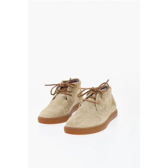Corneliani | Shoes | Corneliani Id Suede Desert Boots With Checked Mens ...
